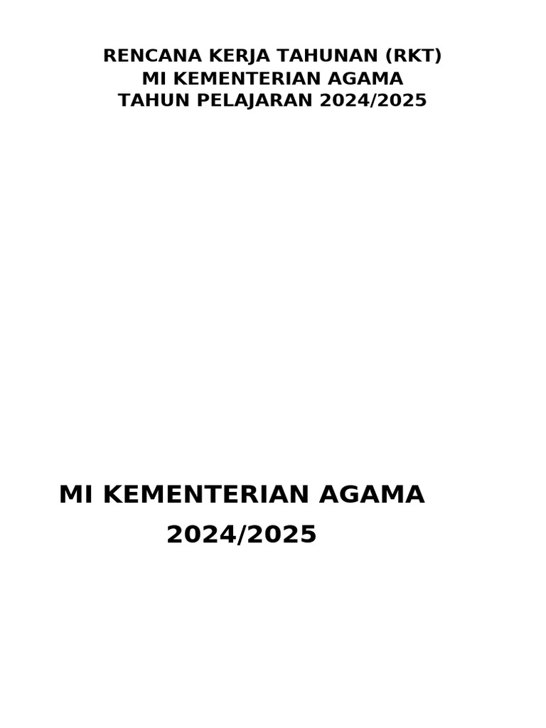 Contoh RKT - SD 123 | PDF