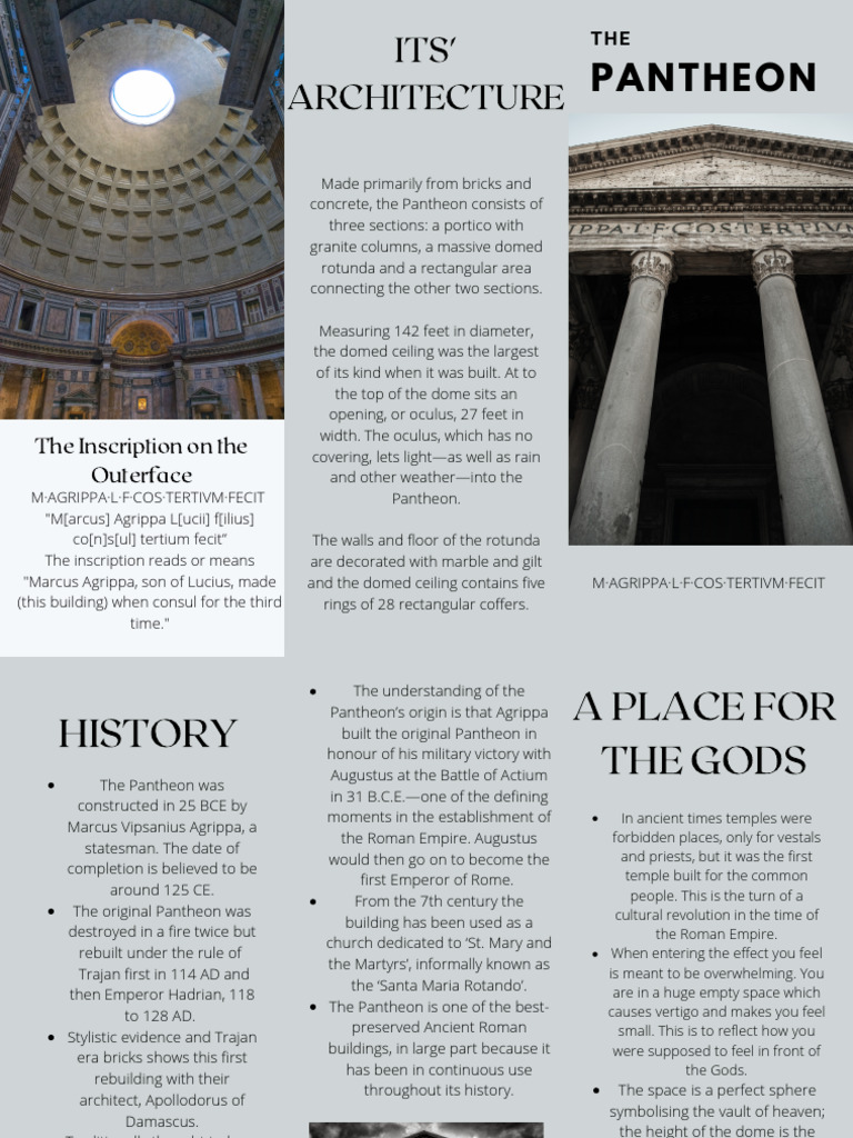The Pantheon Informative Leaflet | PDF