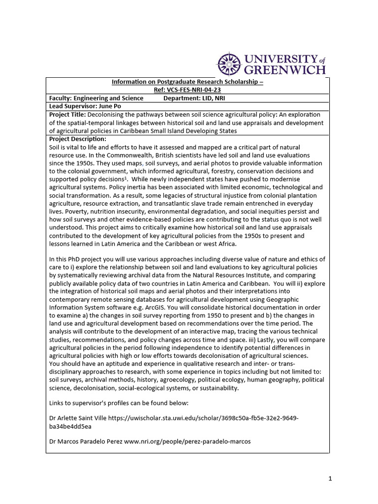 PHD Advert Vcs Fes Nri 04 23 | PDF | International English Language ...