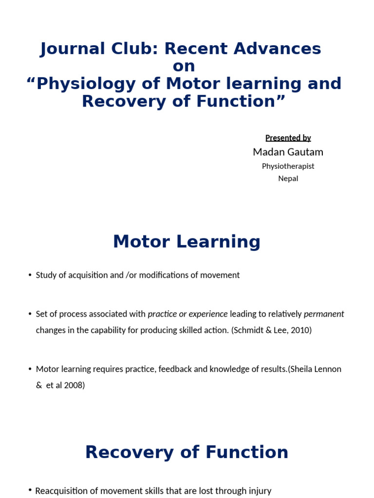 Motor Leaning | PDF