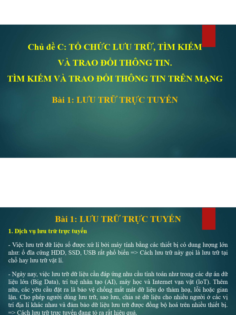 C1 - Luu Tru Truc Tuyen | PDF