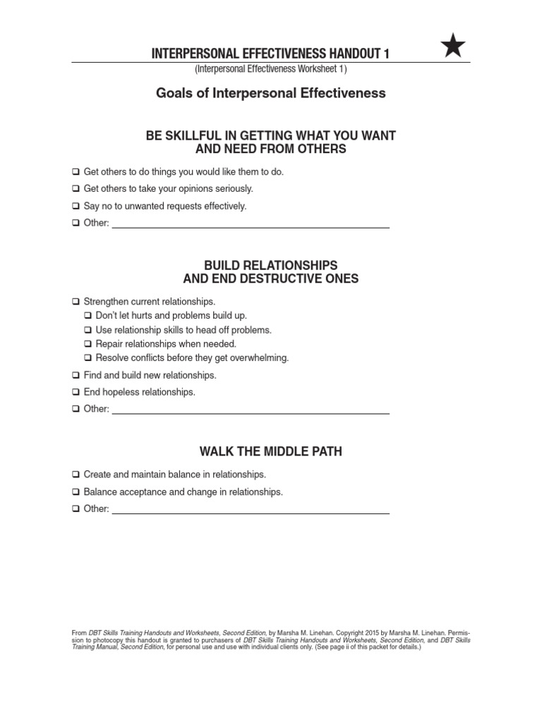 Interpersonal Effectiveness | PDF