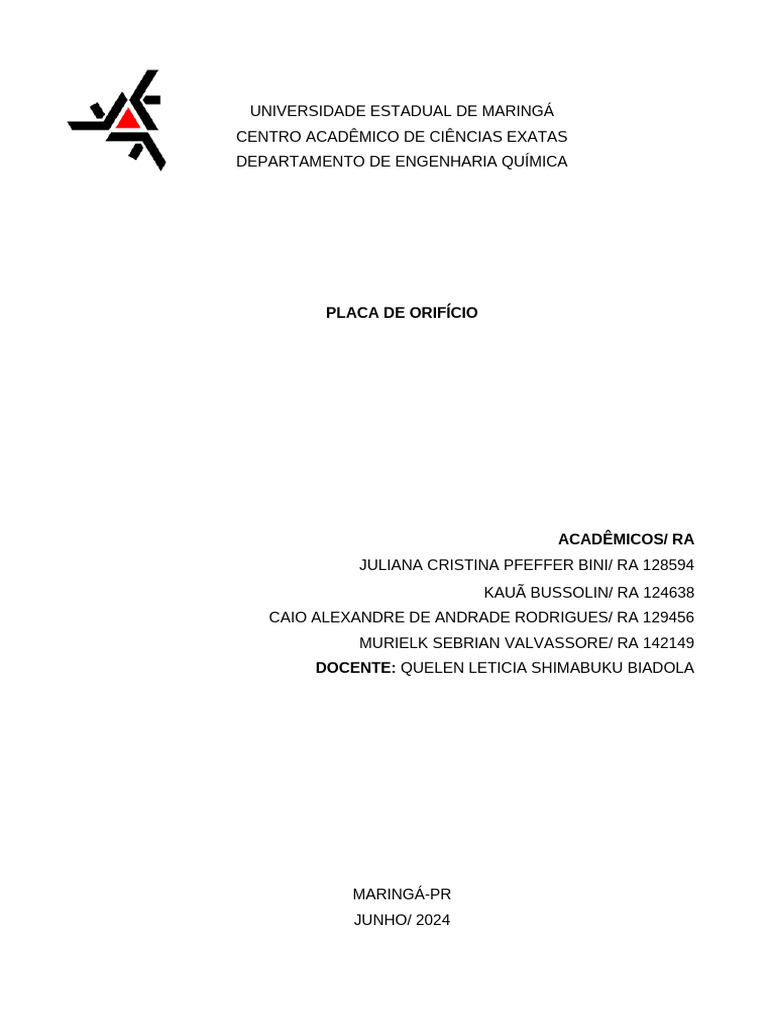 Placa de Orifício | PDF