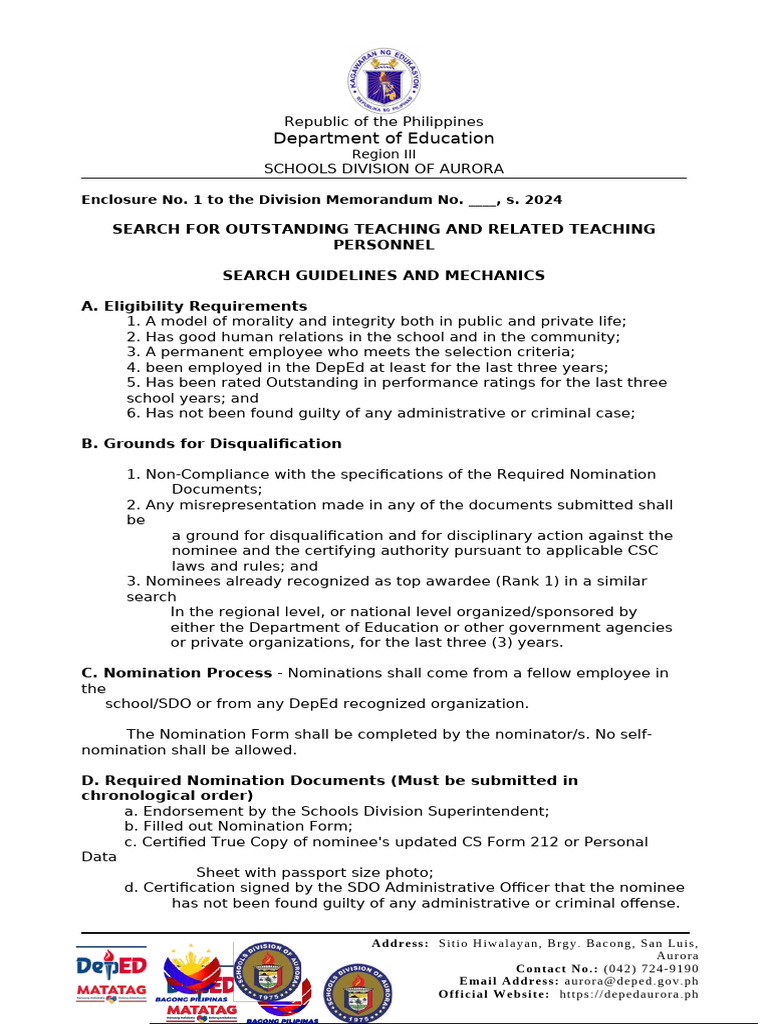 MEMO_Search-for-Outstanding-Enclosures | PDF