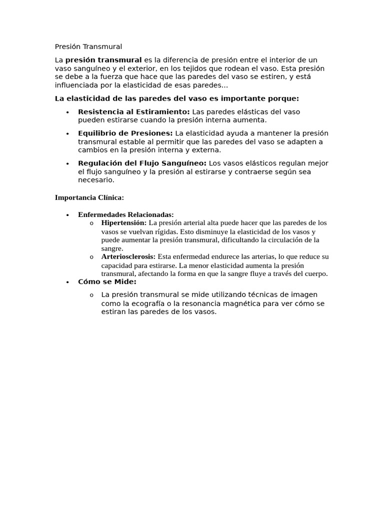 Presión Transmural | PDF