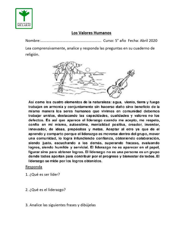 Guia Religión 5 Año | PDF