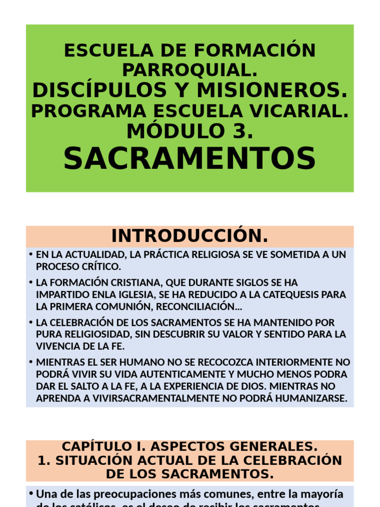 Escuela de Formación Parroquial | PDF