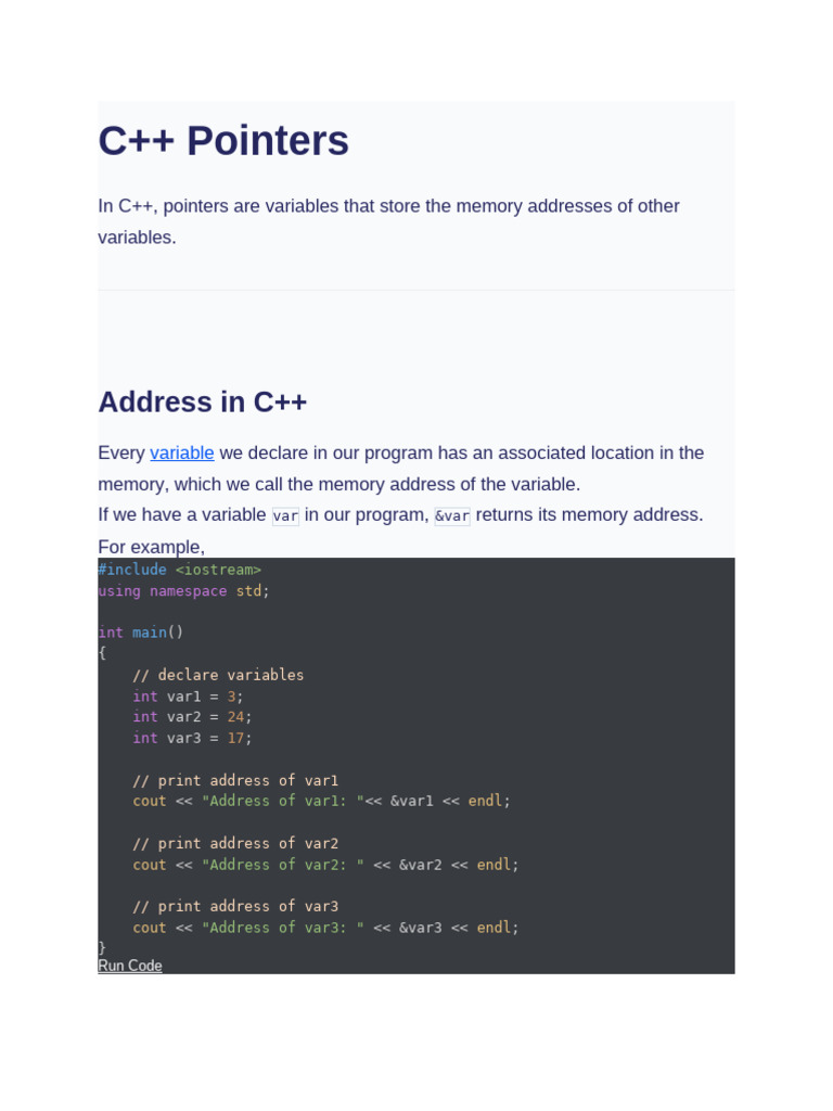 Pointer and Array | PDF