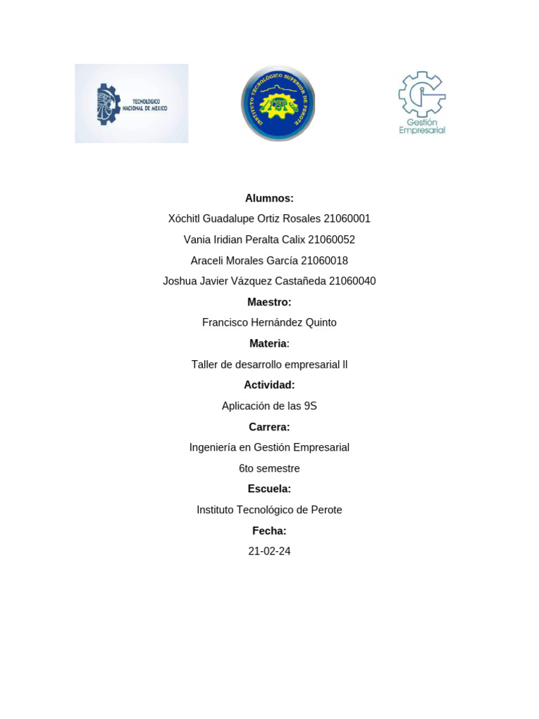 9S Implementacion | PDF