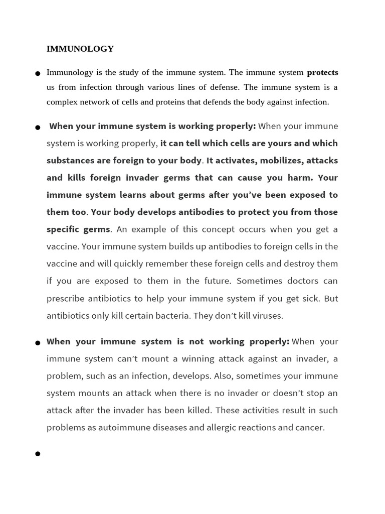 Immunology Part Notes | PDF
