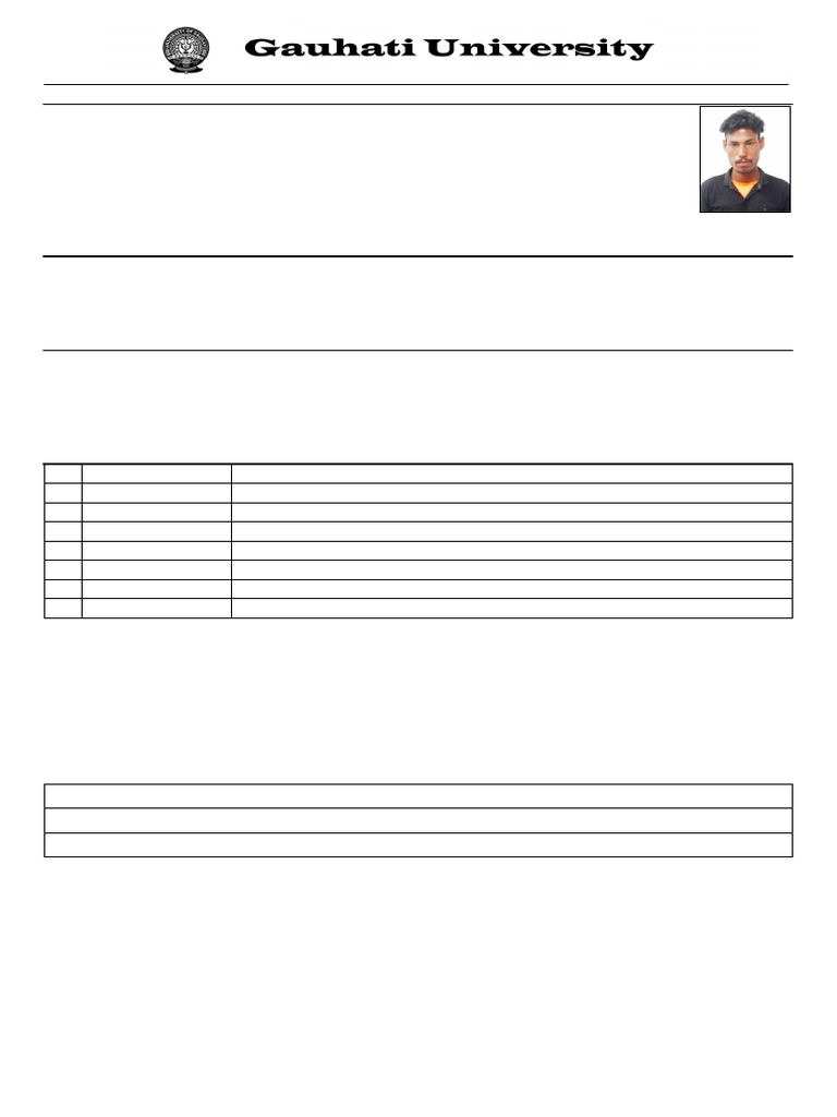 Personal Details: SL Paper Code Paper Name | PDF