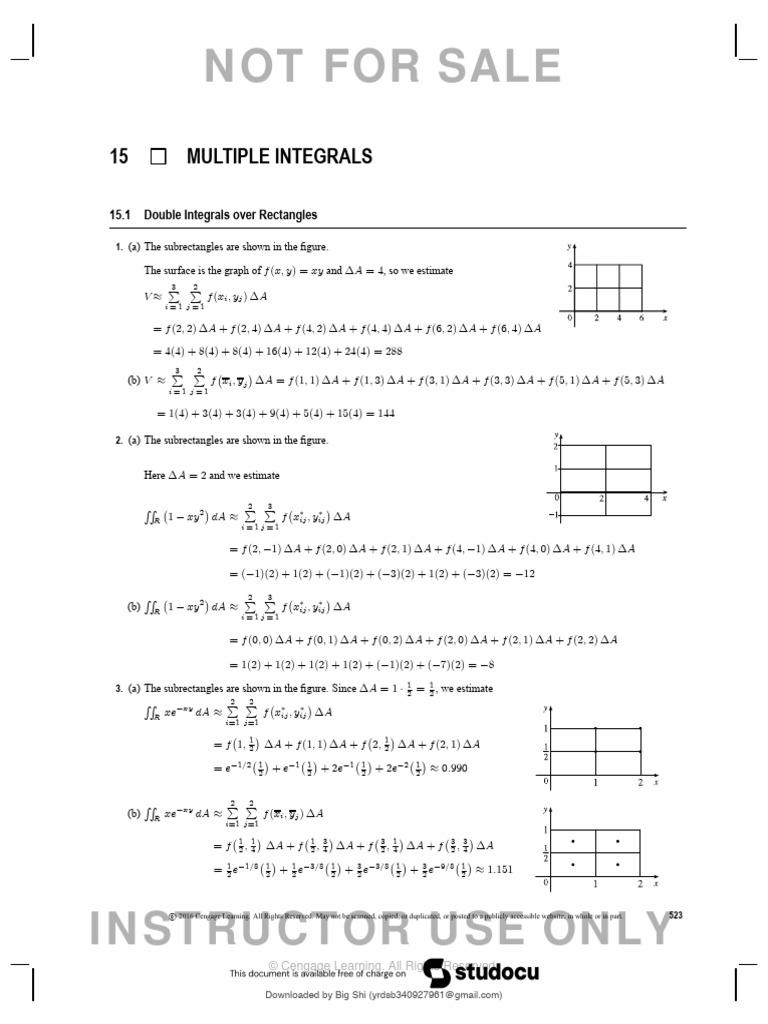 N Ot For Sale: 15 Multiple Integrals | PDF