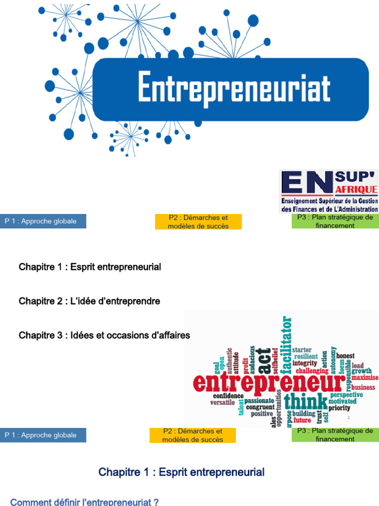 Cours - Entreprenariat Ensup | PDF