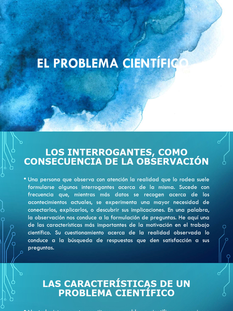 El Problema Científico | PDF