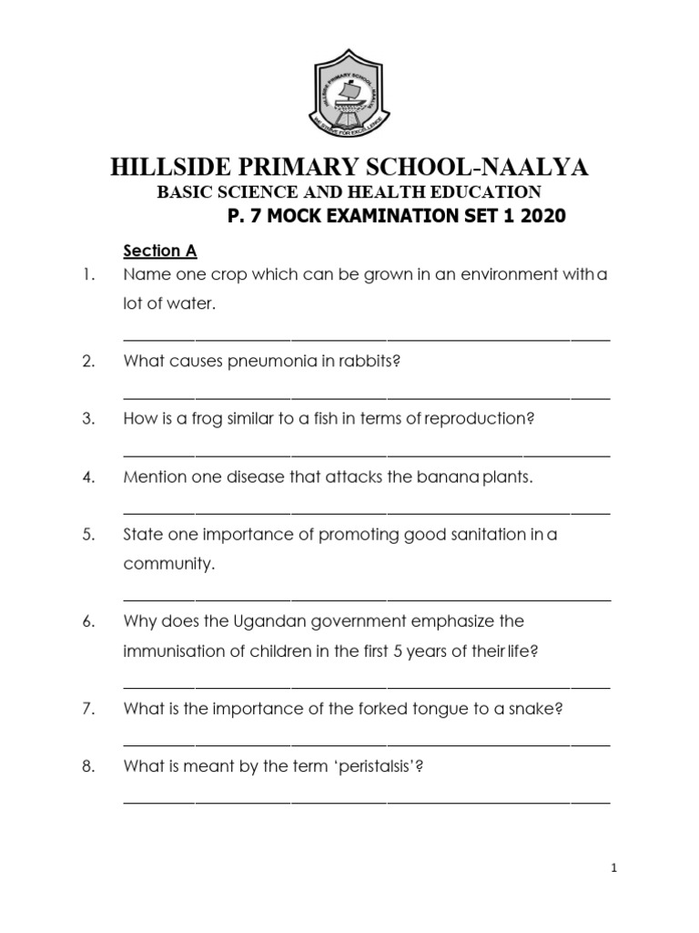 Hillside P. 7 Mock Science | PDF