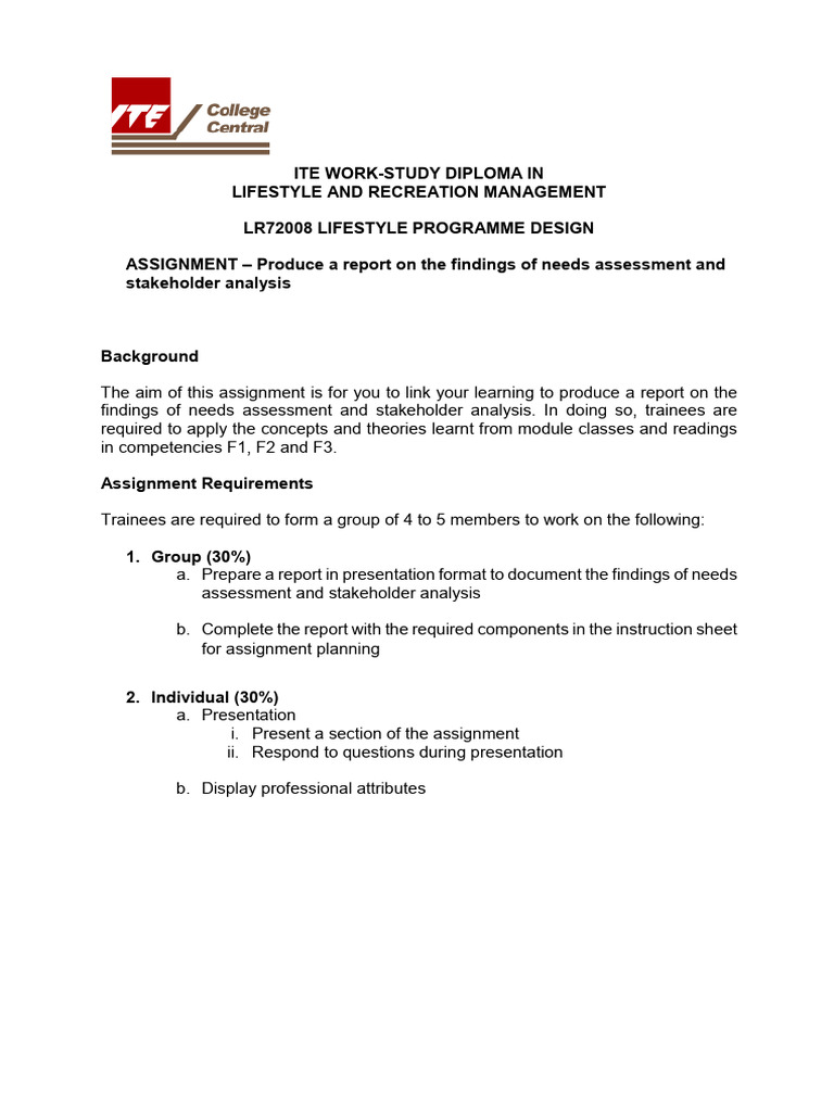 LR72008 LPD - Assignment Brief (Updated) | PDF