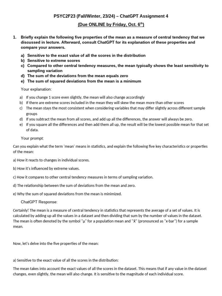 PSYC2F23 ChatGPT Assignment #4 | PDF