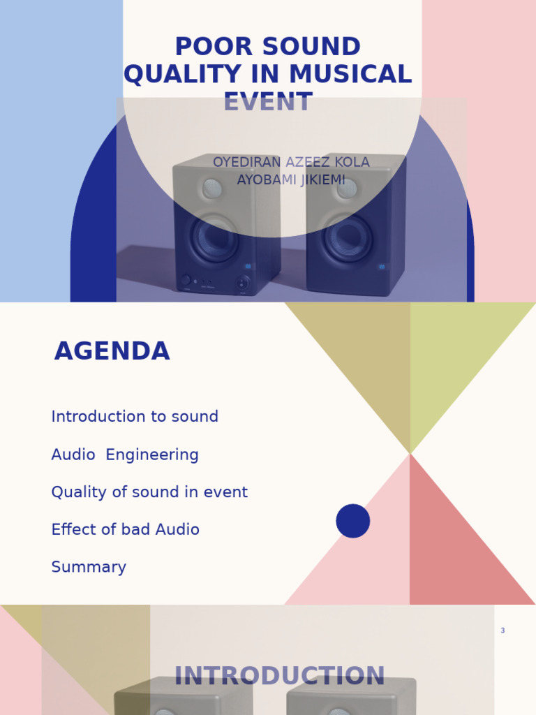 Poor Sound Quality in Musical Event | PDF