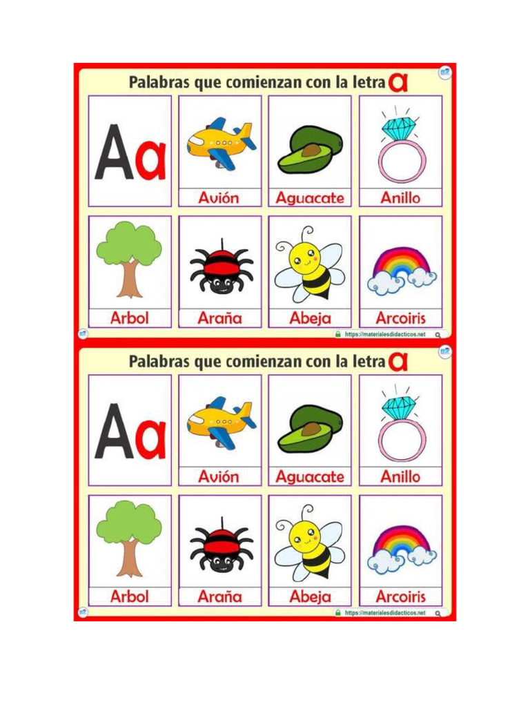 Letra Aa Lunes | PDF