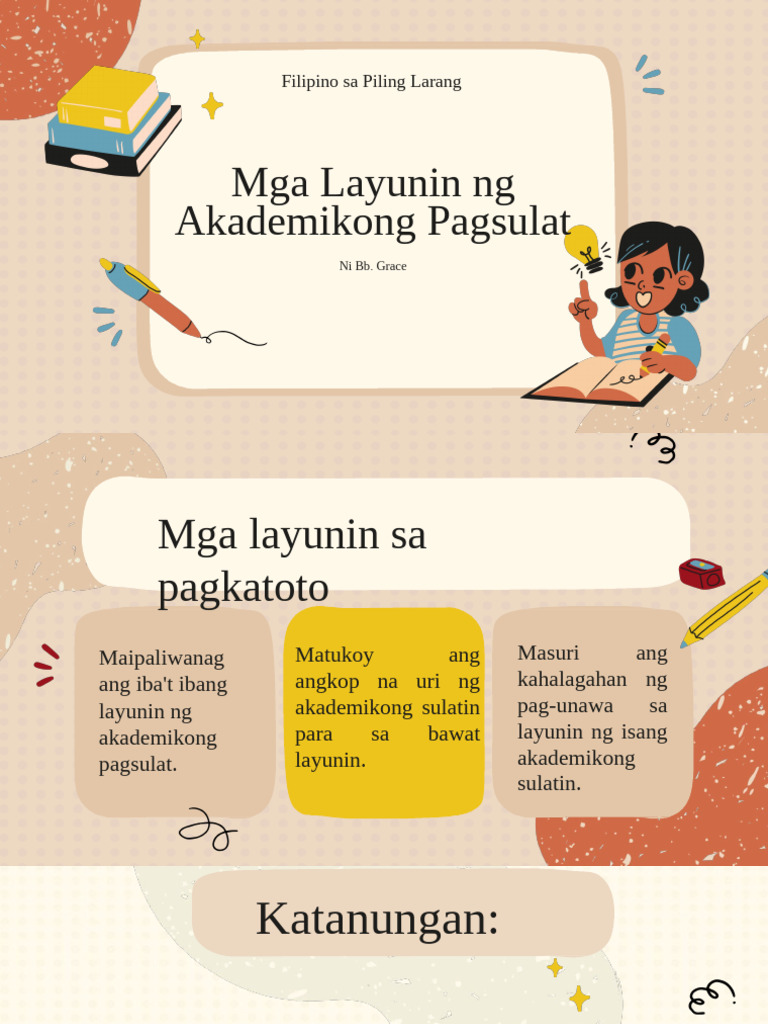 Mga Layunin NG Akademikong Pagsulat | PDF