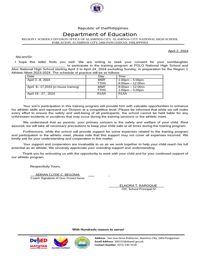 Excuse Letter R1 in House | PDF