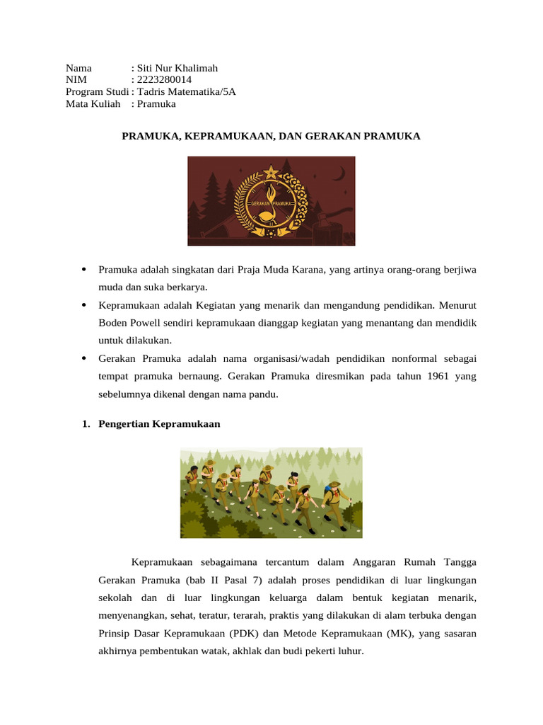 Pramuka 1 | PDF