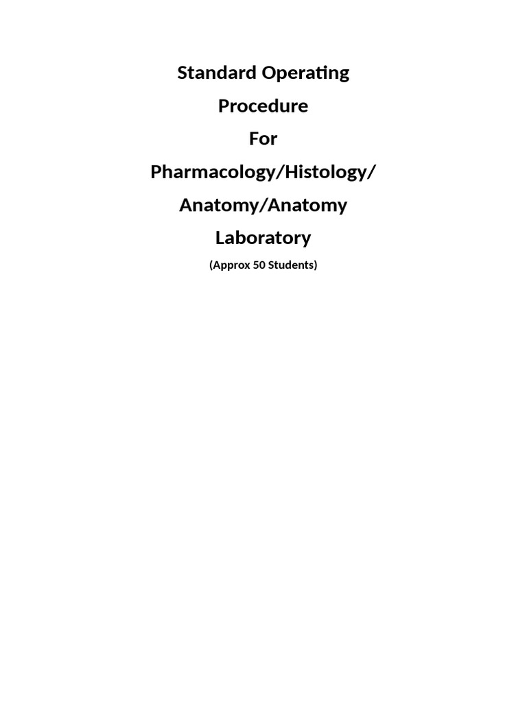 Standard Operating For BSL 1 | PDF