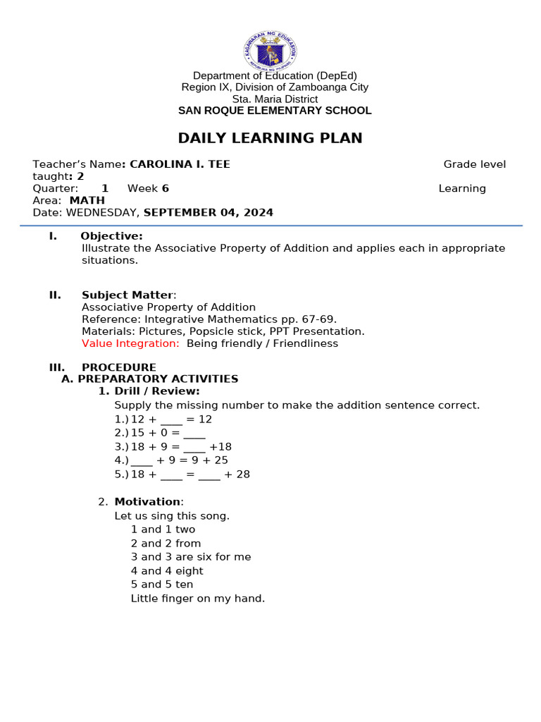 DLP MATH2 Q1 W4-Day3-4 | PDF