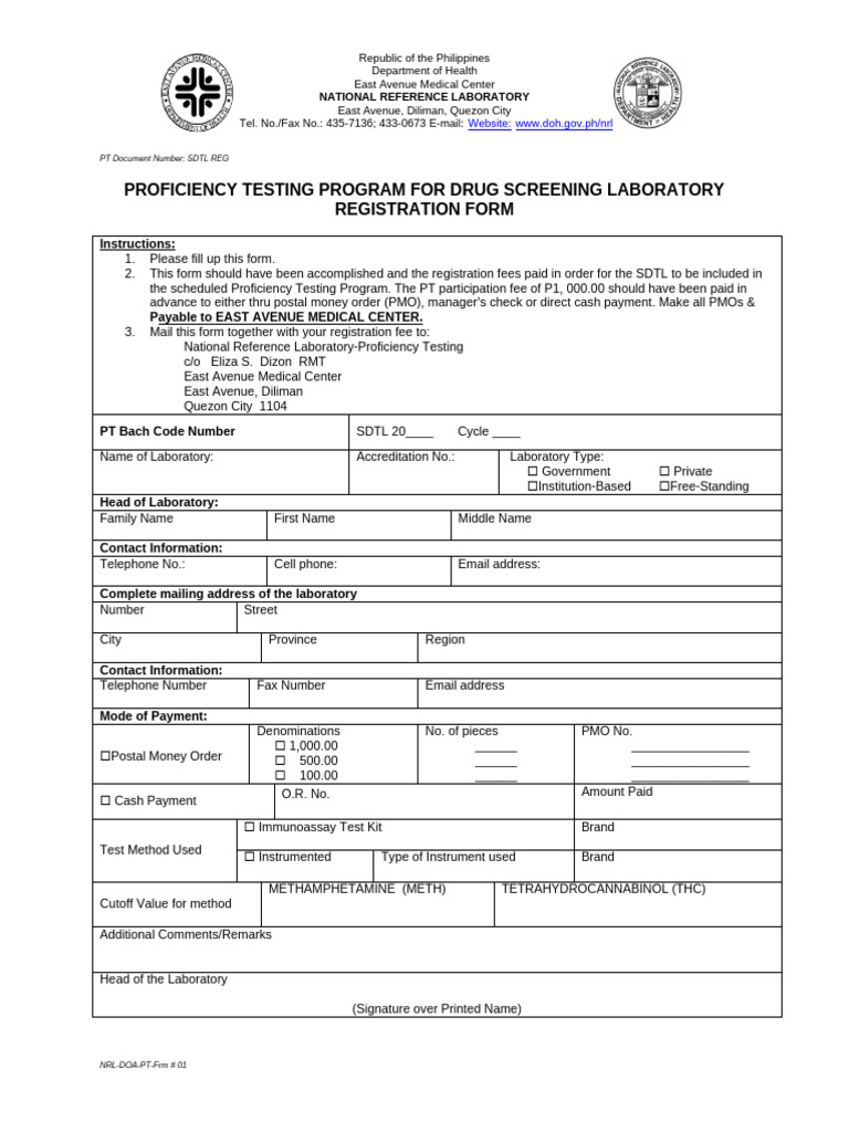 SDTL pt01 Registration Form | PDF