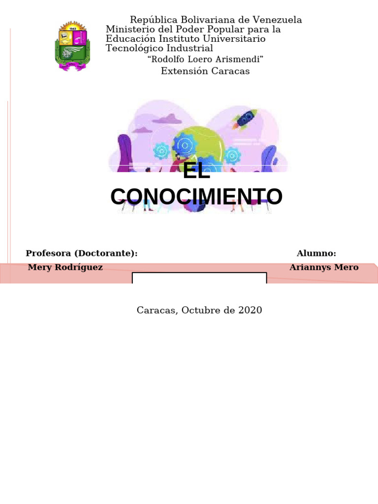 PRESENTACION EL CONOCIMIENTO | PDF