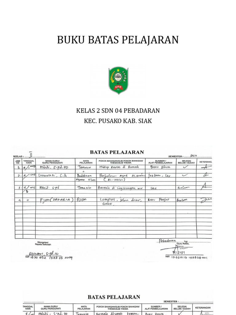 BUKU BATAS PELAJARAN | PDF