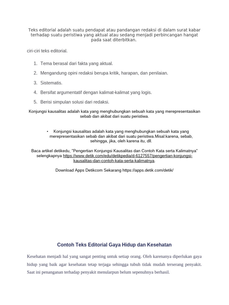 Teks Editorial Adalah Suatu Pendapat Atau Pandangan Redaksi Di Dalam ...