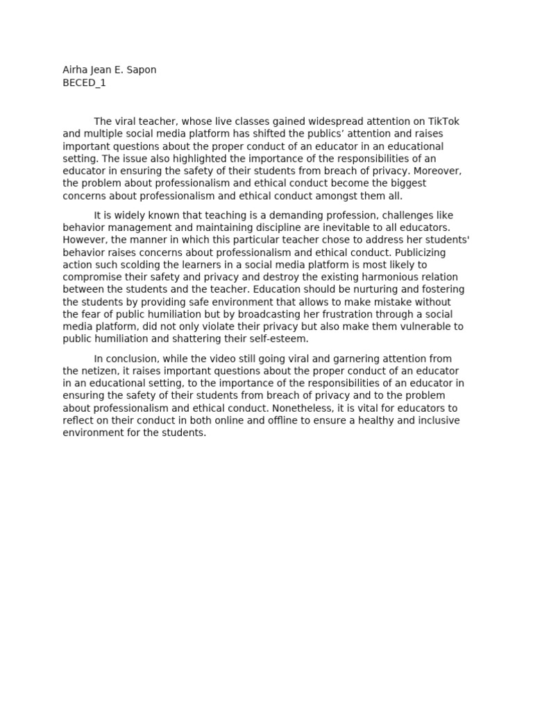 reaction paper | PDF