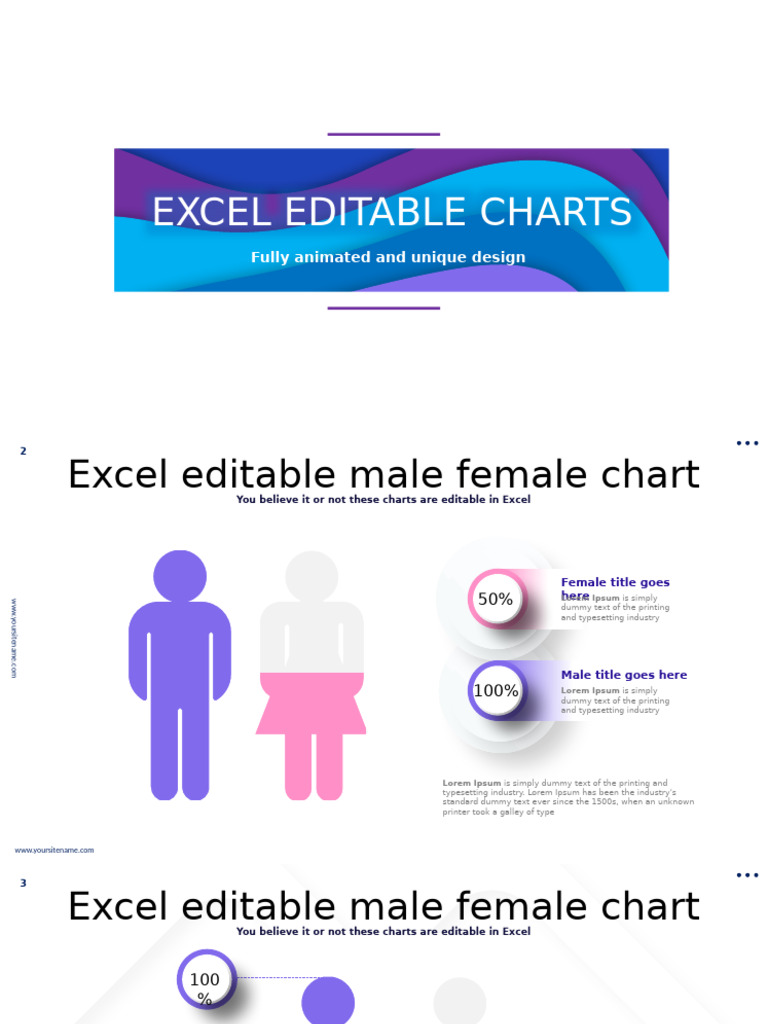 Editable Excel Charts Collection | PDF | Communication Design | Written ...
