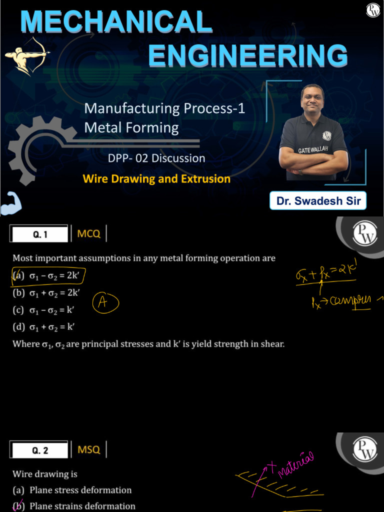 Metal Forming - DPP-02 Discussion | PDF