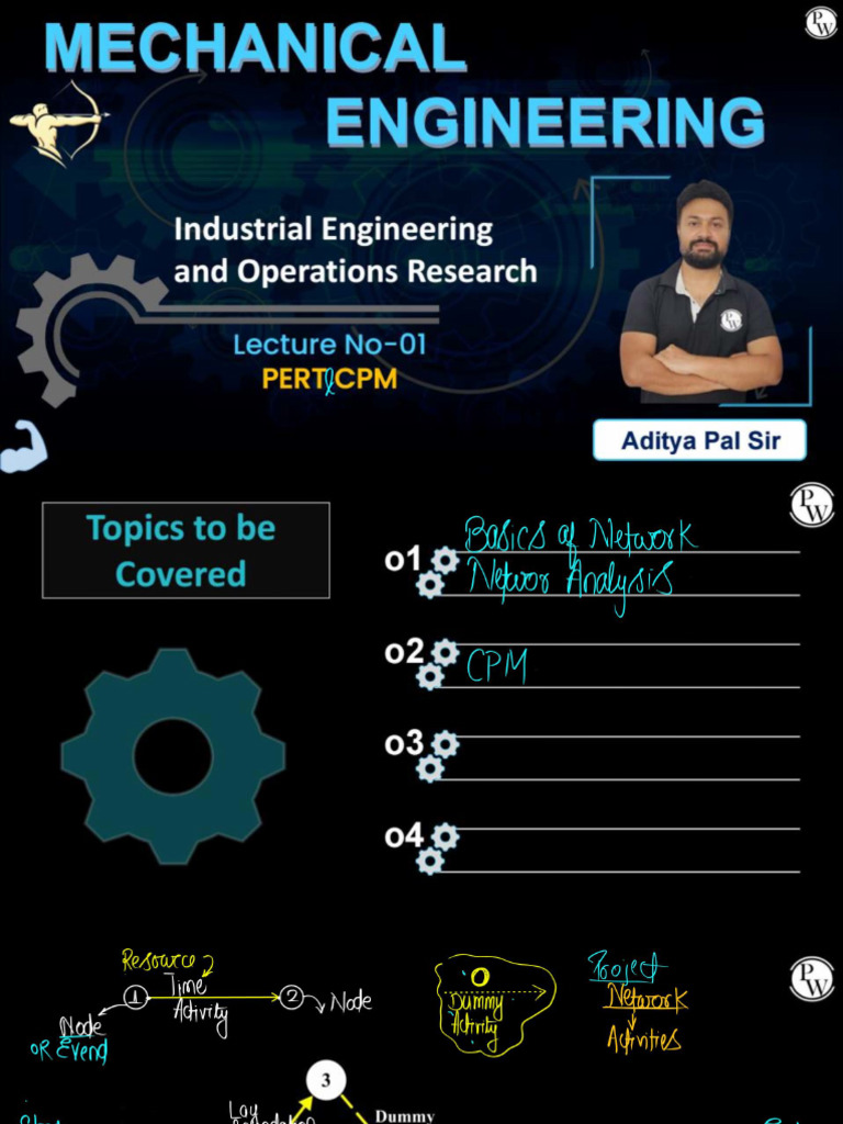 PERT & CPM 01 - Class Notes PDF | PDF