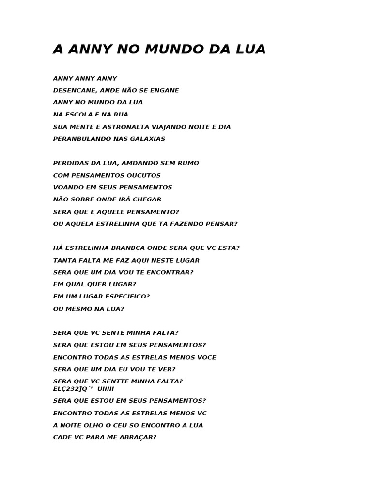 A Anny No Mundo Da Lua | PDF