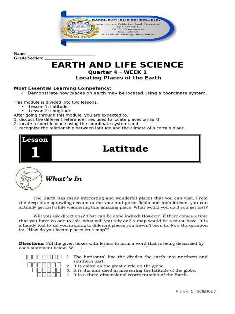 4TH Quarter Module 1 | PDF