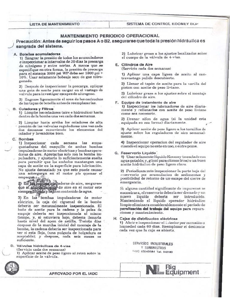 Sistema de Control Koomey y BOP's 01 | PDF