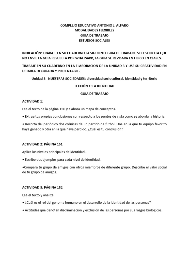 Guia de Trabajo Modulo 3 Septimo Grado 7l1 | PDF