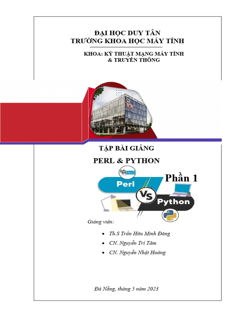 CS - 466 - Tập BG - Perl & Python Ver 2.1 | PDF