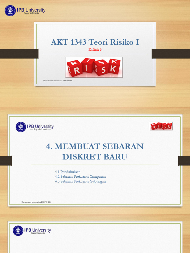 Modul 3 Teori Risiko I AKT | PDF