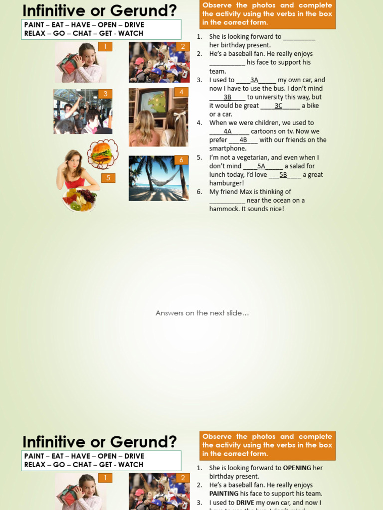 010a - Gerund or Infinitive Test | PDF