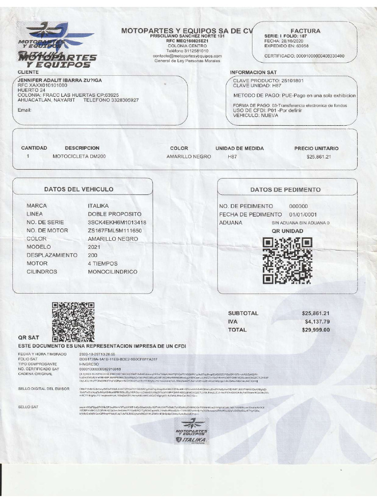 Factura Dm 200 | PDF