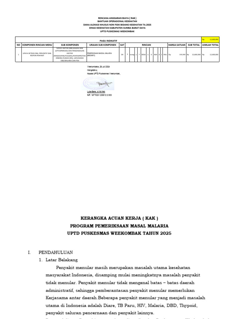 2025 Rab & Tor MBS Malaria | PDF