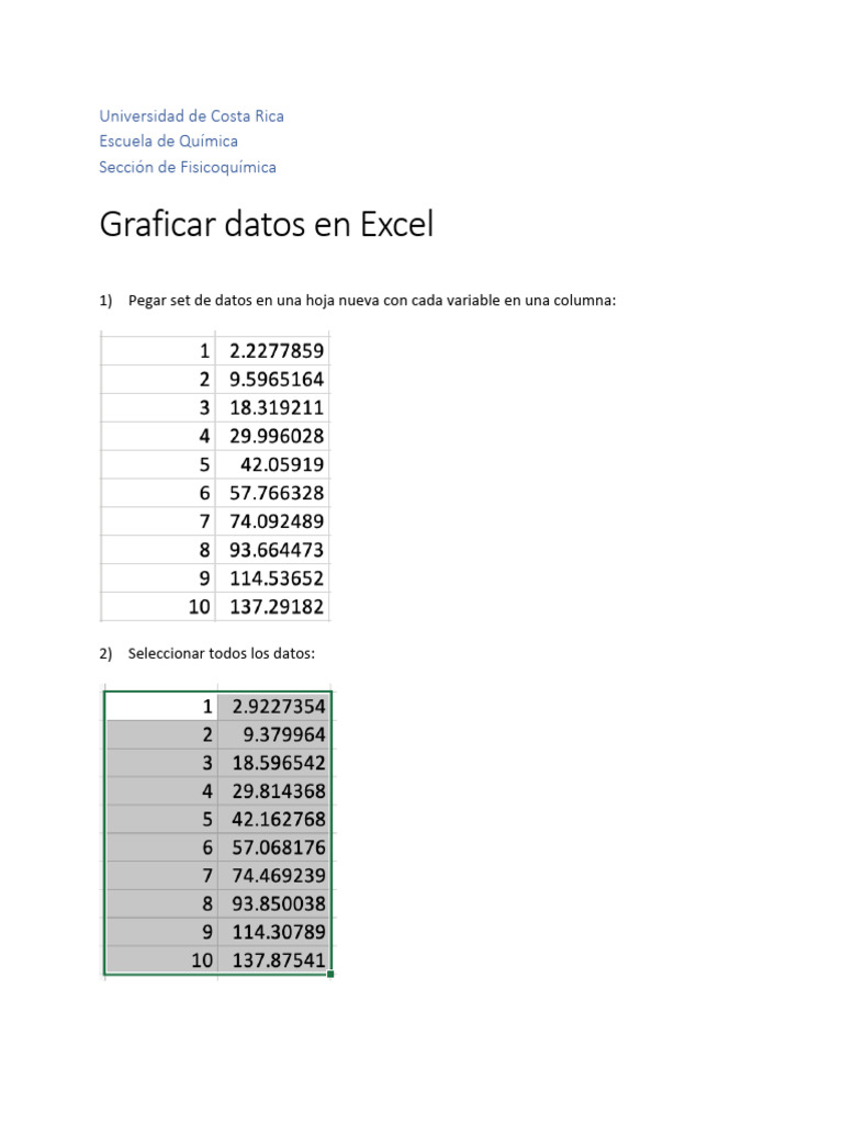 Graficar Datos En Excel Pdf 4782
