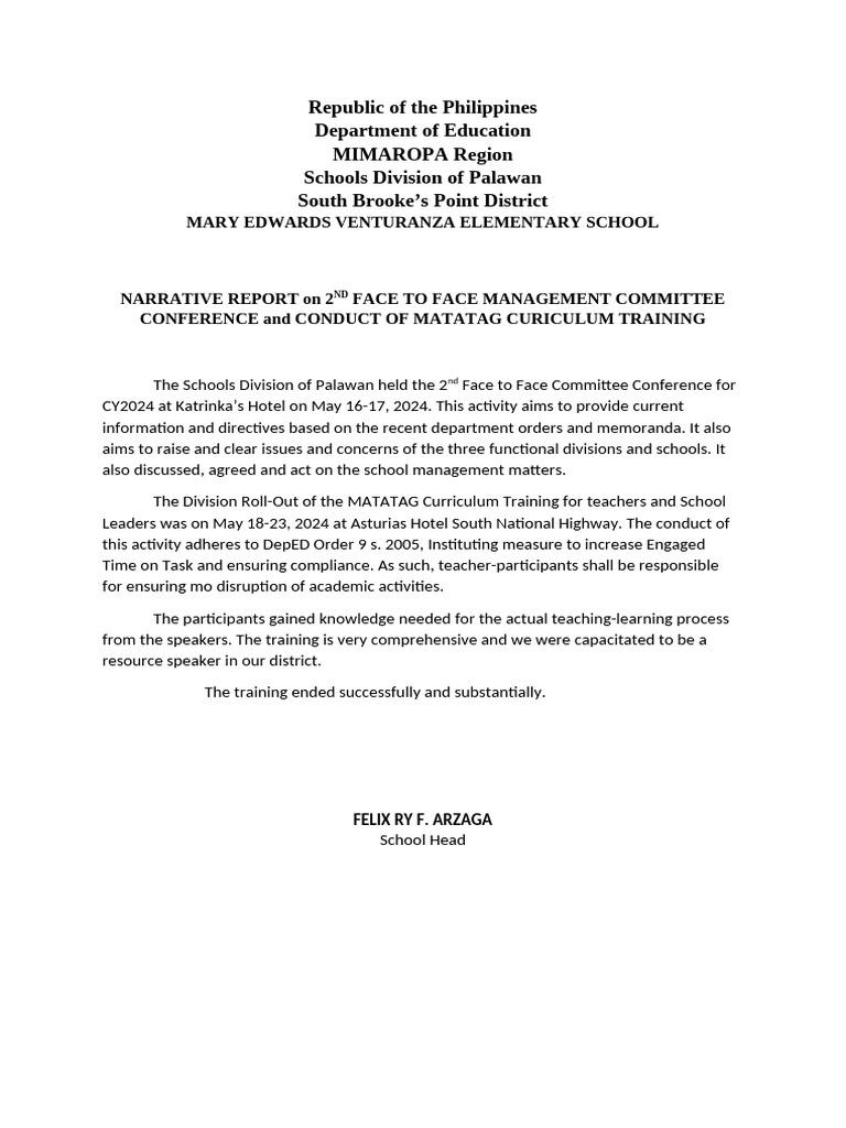 Narrative Report On SLAC | PDF