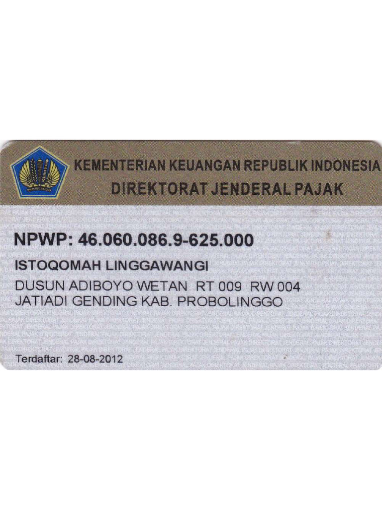 NPWP | PDF