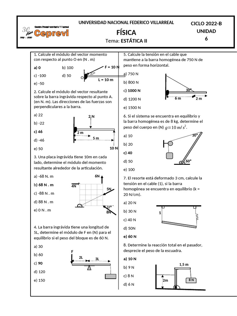 Tema 6 Estatica 2 | PDF