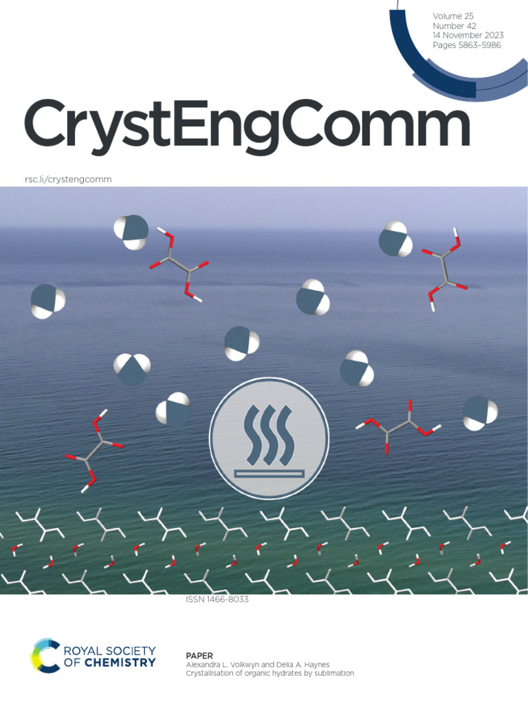 Crystallization of Organic Hydrates via Sublimation | PDF | Hydrogen ...
